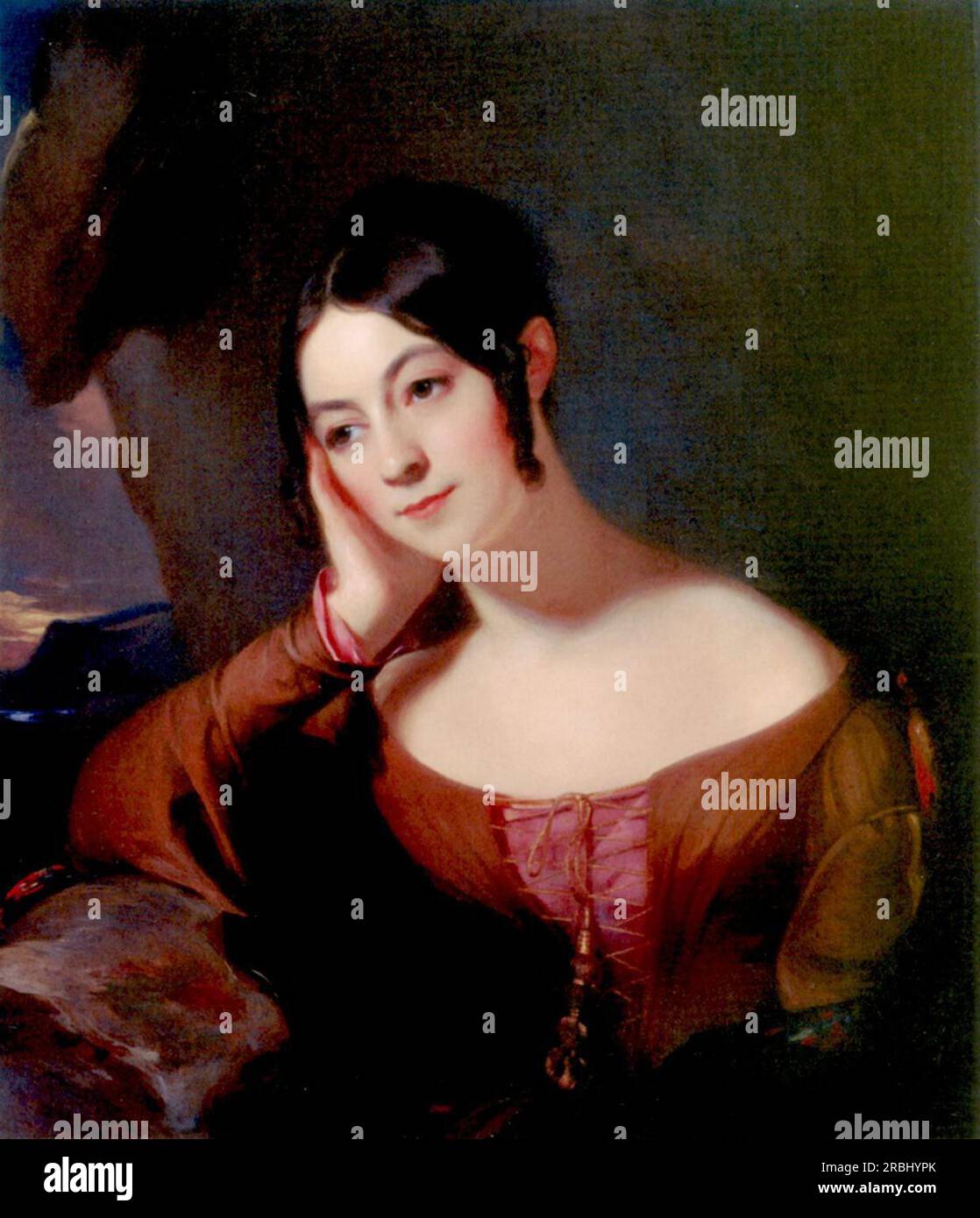 Elizabeth Anne Bates 1838 by Thomas Sully Stock Photo - Alamy