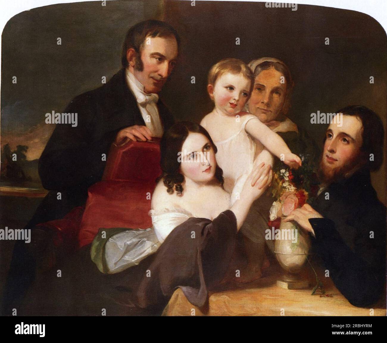 The Alexander Family Group Portrait 1851 by Thomas Sully Stock Photo ...