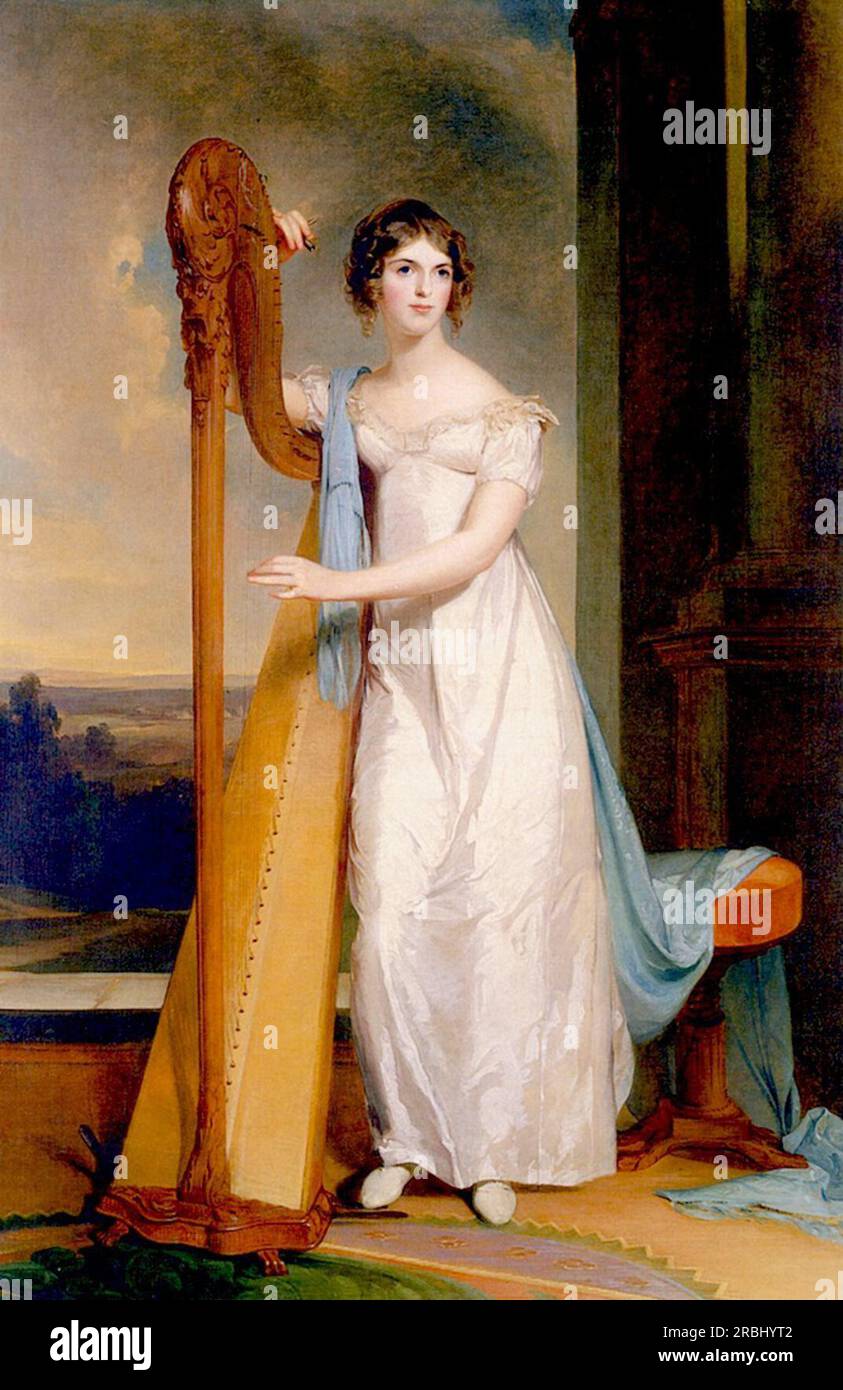 Elizabeth Eichelberger Ridgely (also known as Lady with a Harp) 1818 by ...