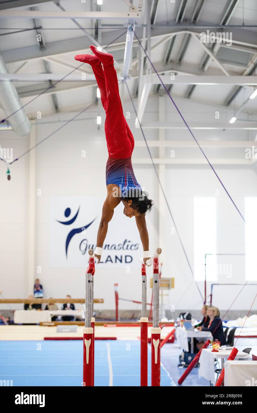 The individual all-around gymnastics competition at the Inter Island ...