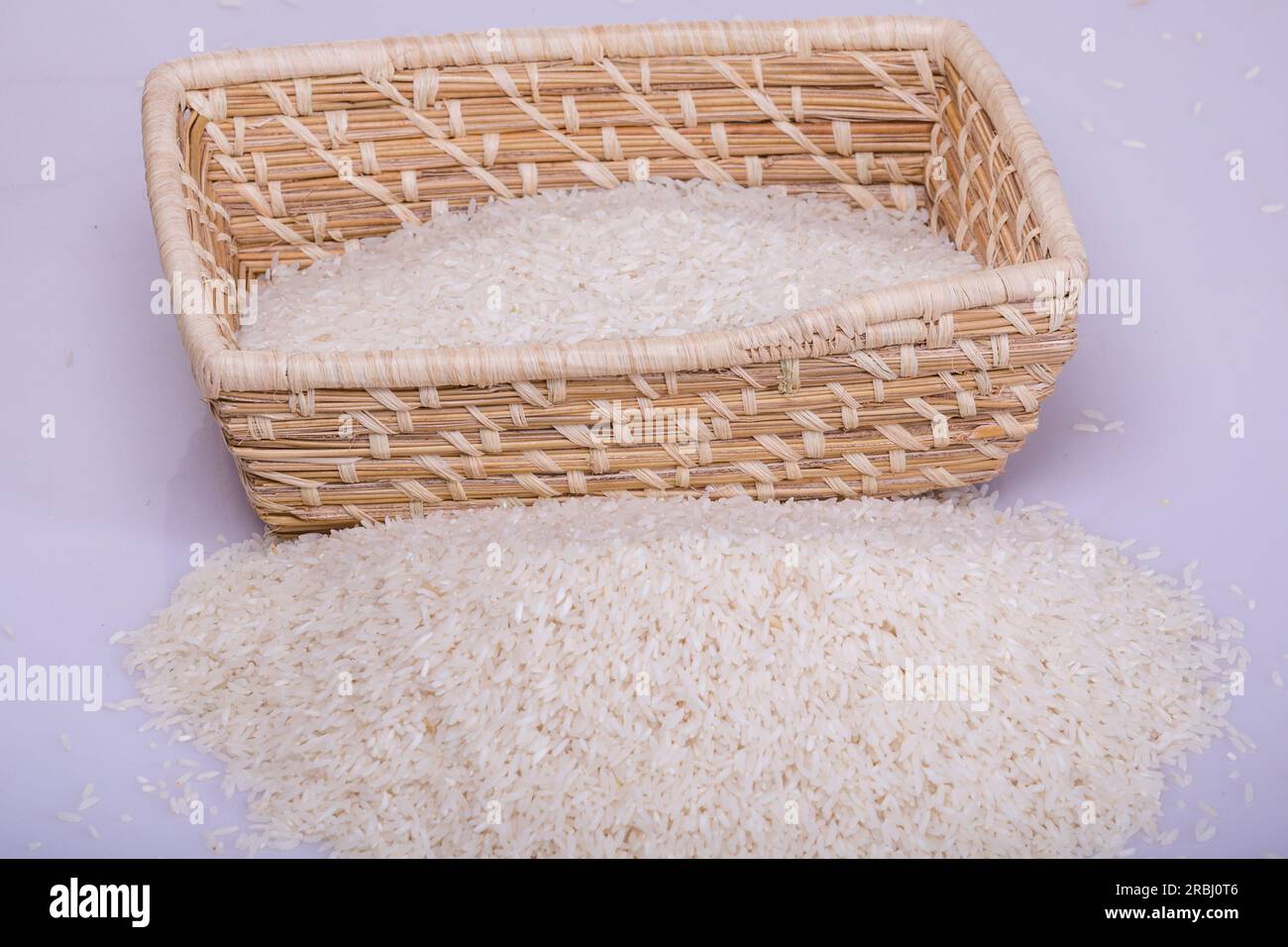 Rice grains raw white on the floor Stock Photo - Alamy