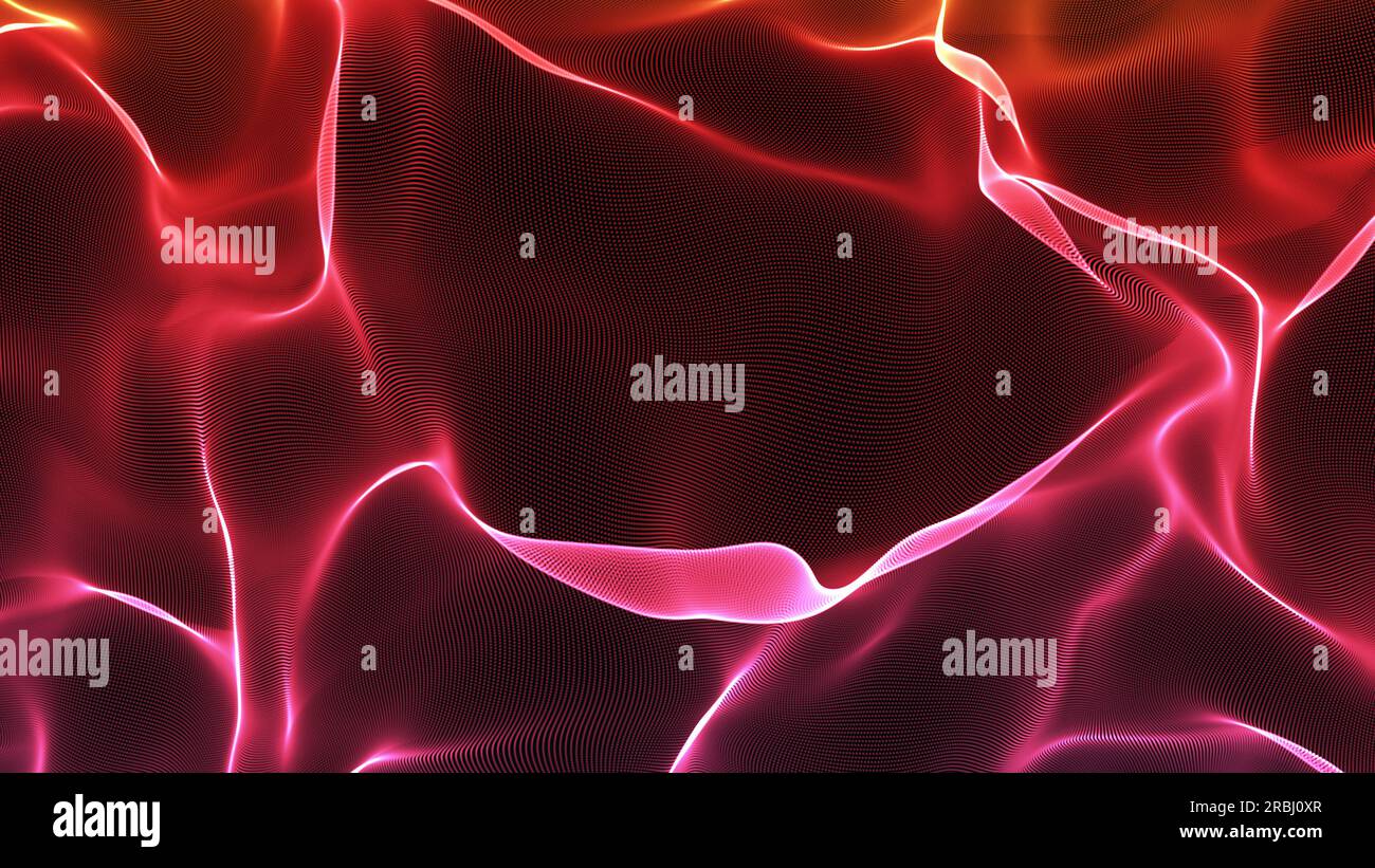 Abstract wavy neon frame background hi-res stock photography and images ...