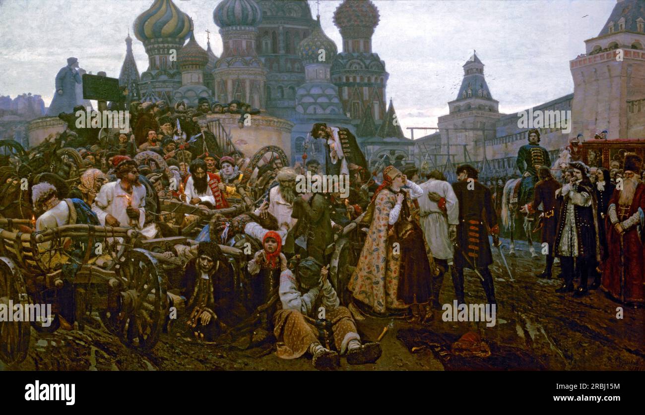 Morning of the Strelets’ (Streltsi) Execution 1881; Moscow, Russian ...