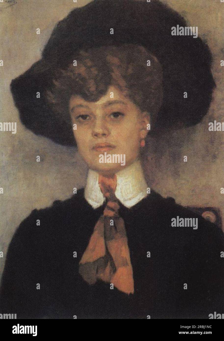 Female portrait 1902; Moscow, Russian Federation by Vasily Surikov ...