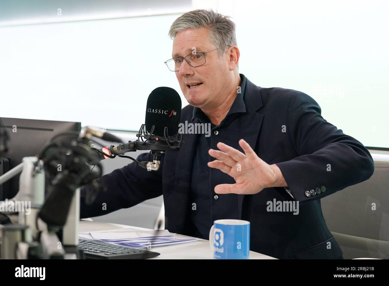 Labour Party leader Sir Keir Starmer during an interview with Classic ...