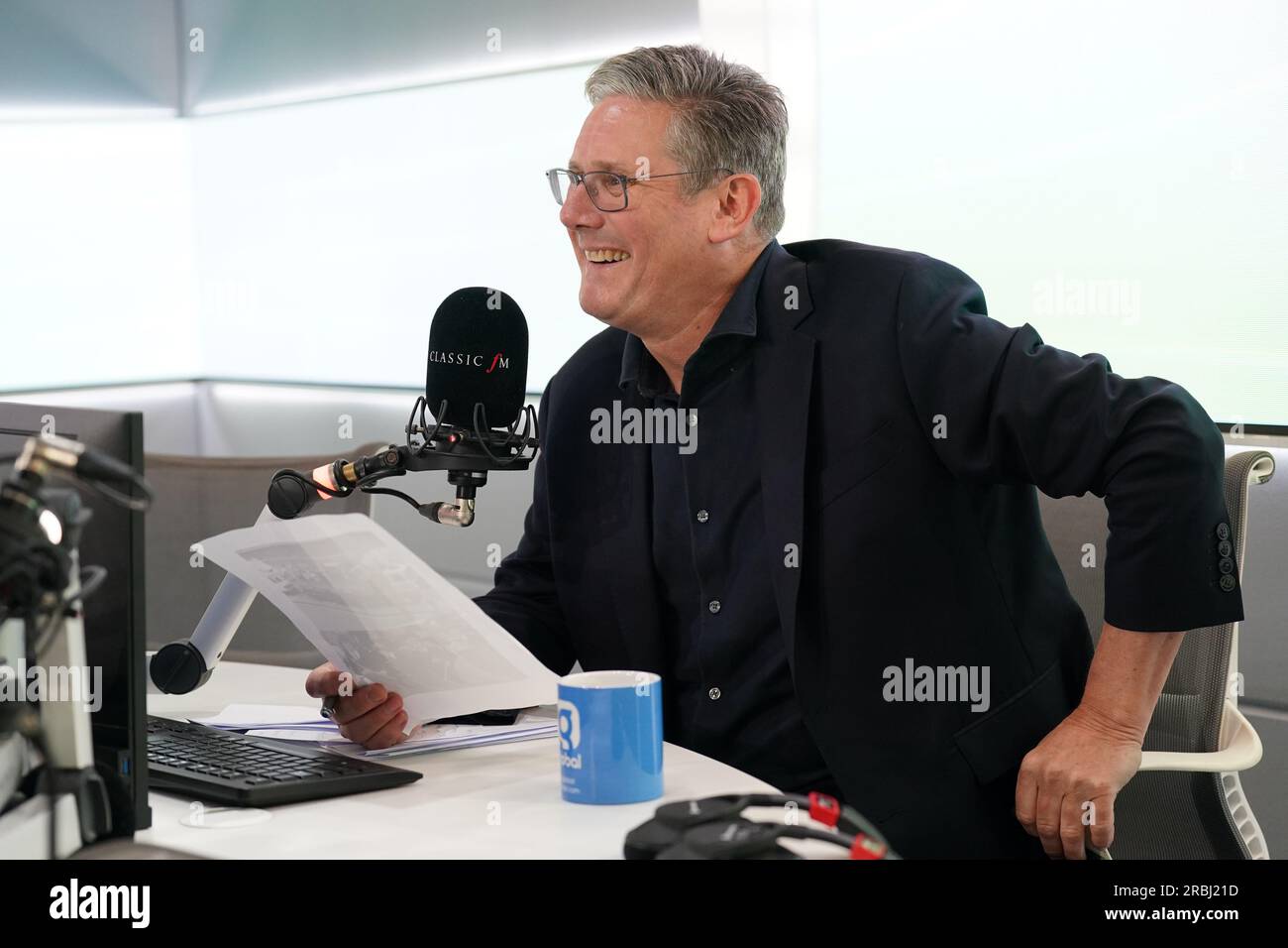 Labour Party leader Sir Keir Starmer during an interview with Classic ...
