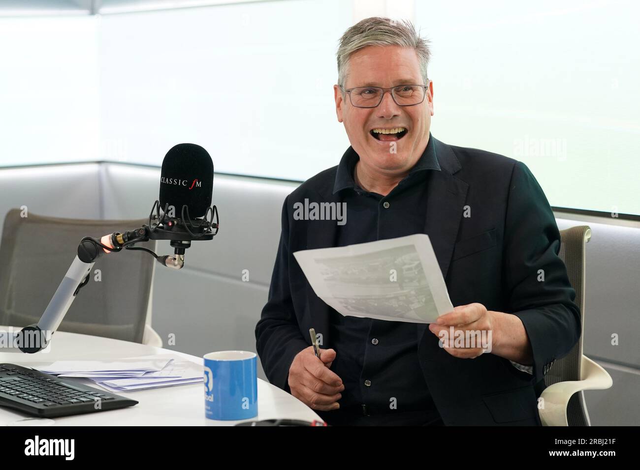 Labour Party leader Sir Keir Starmer during an interview with Classic ...