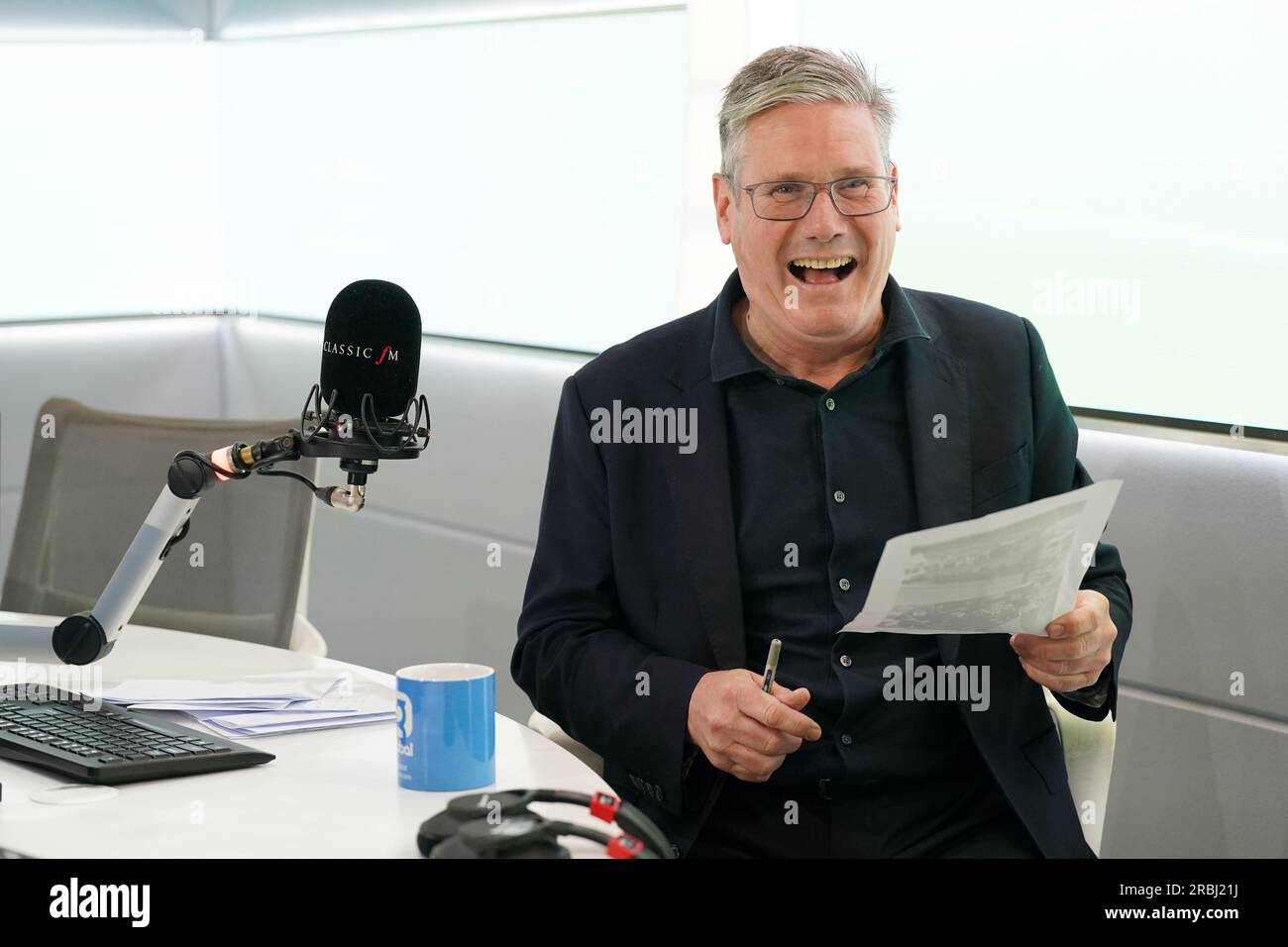 Labour Party leader Sir Keir Starmer during an interview with Classic ...