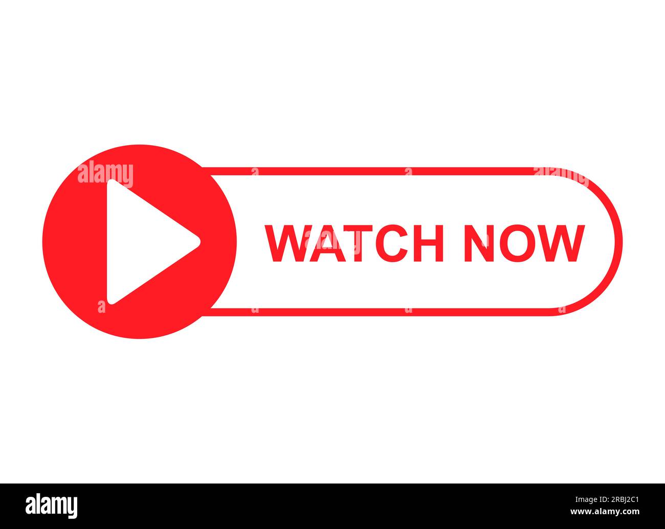 Watch now icon, website online button player symbol, play video vector ...