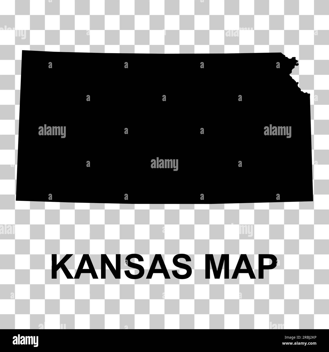 Kansas map shape, united states of america. Flat concept icon symbol ...
