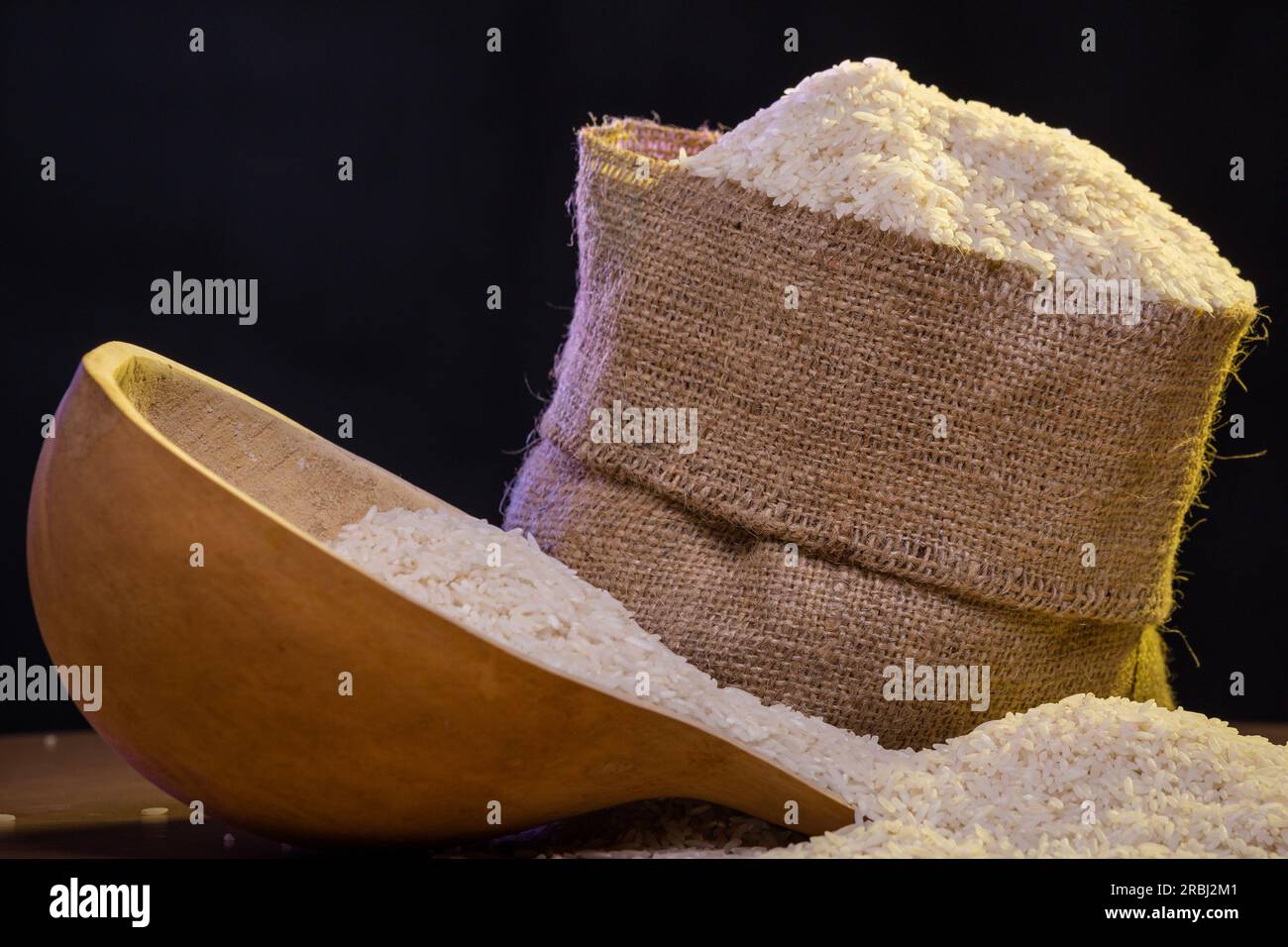 Rice grains raw white on the floor Stock Photo - Alamy