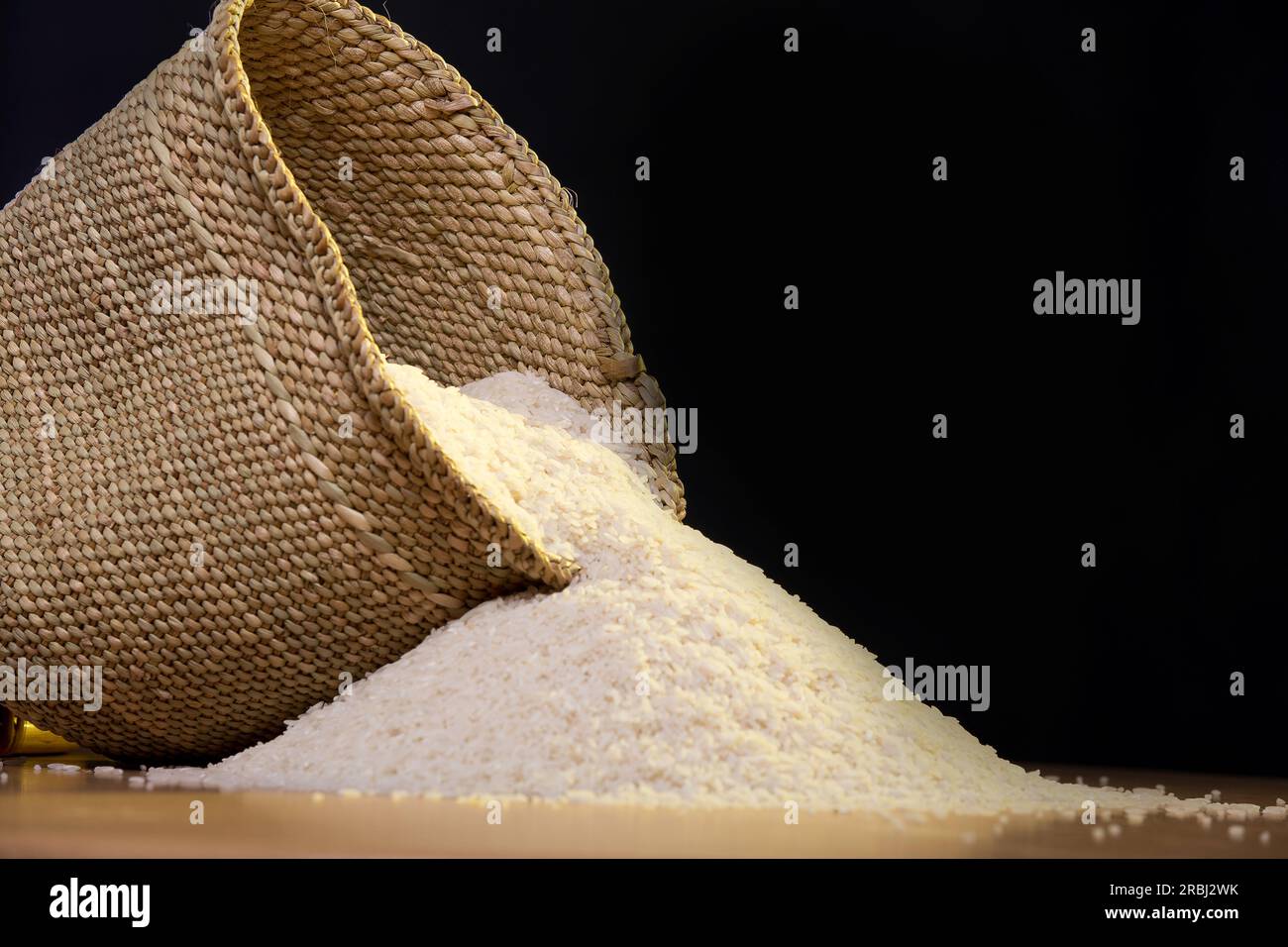 Rice grains raw white on the floor Stock Photo - Alamy