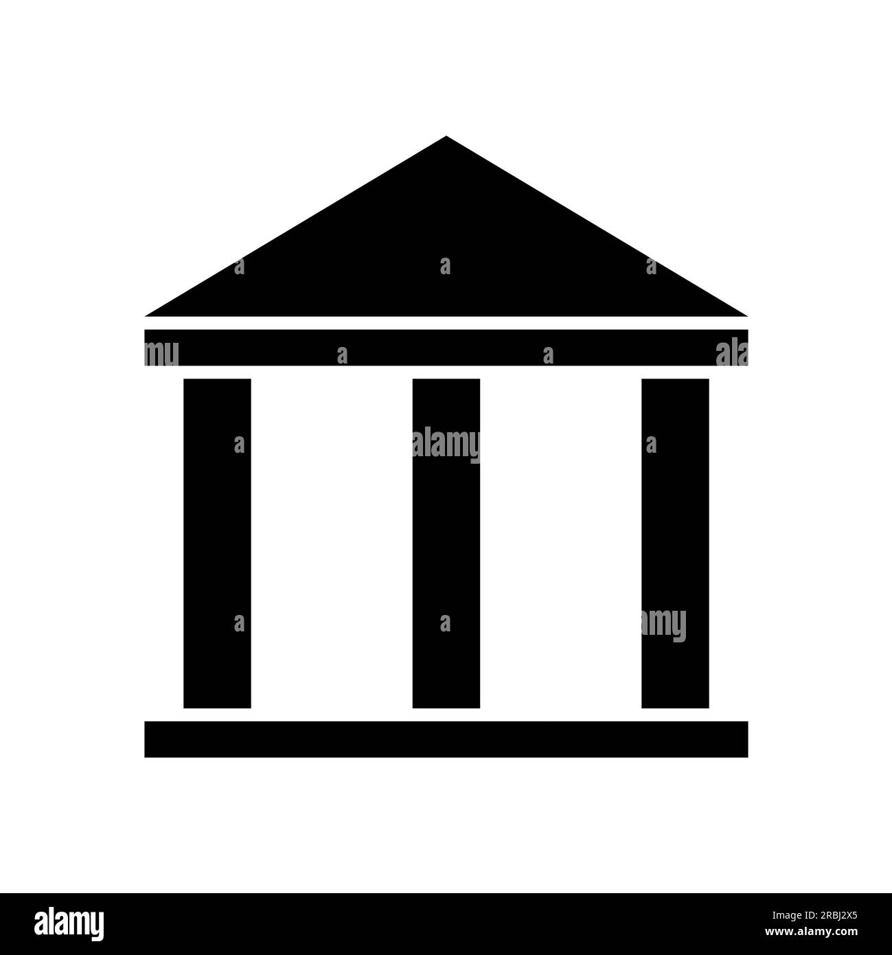 Building university architecture icon, museum roman symbol, flat design ...