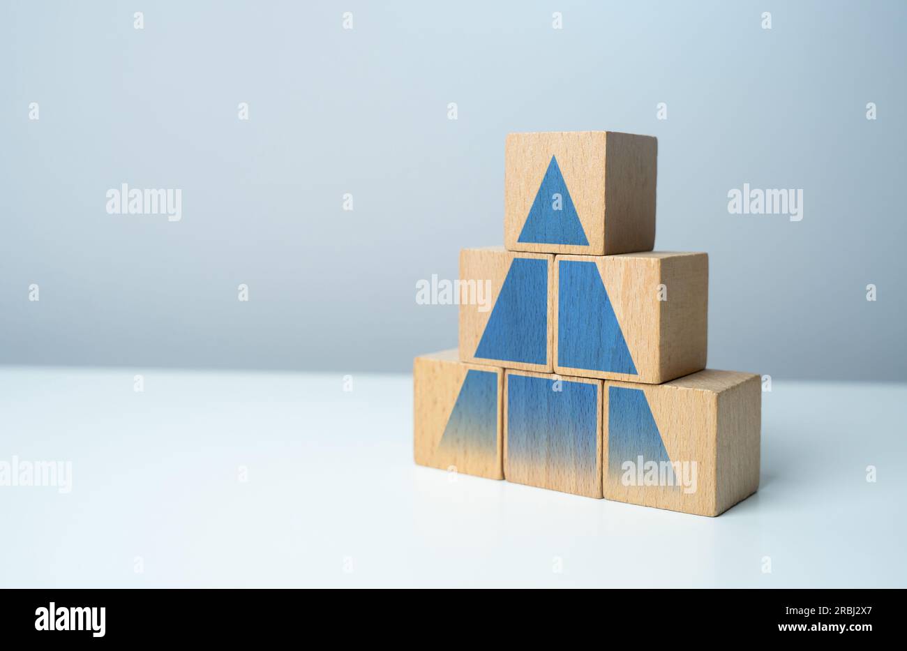 Pyramid with hierarchical structure. Development, promotion. Career ...