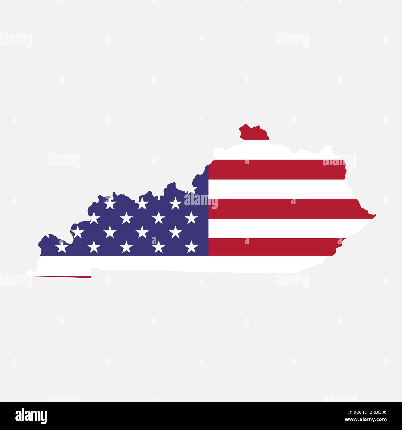 Kentucky map shape, united states of america. Flat concept icon symbol ...