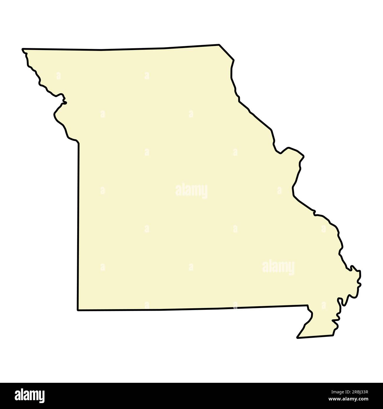 Missouri map shape, united states of america. Flat concept icon symbol ...