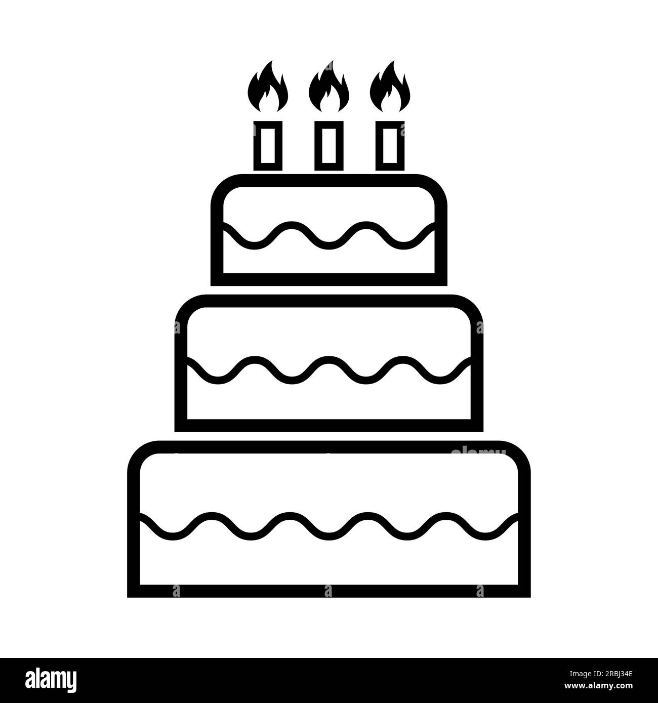 Sweet cake icon, bakery dessert food symbol, happy birthday day graphic ...