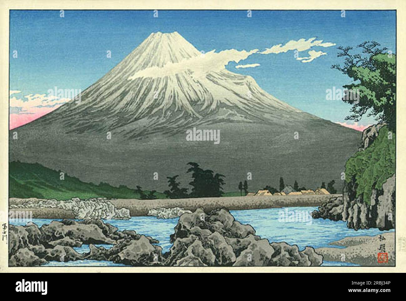 Fuji River 1930 by Shotei Takahashi Stock Photo - Alamy