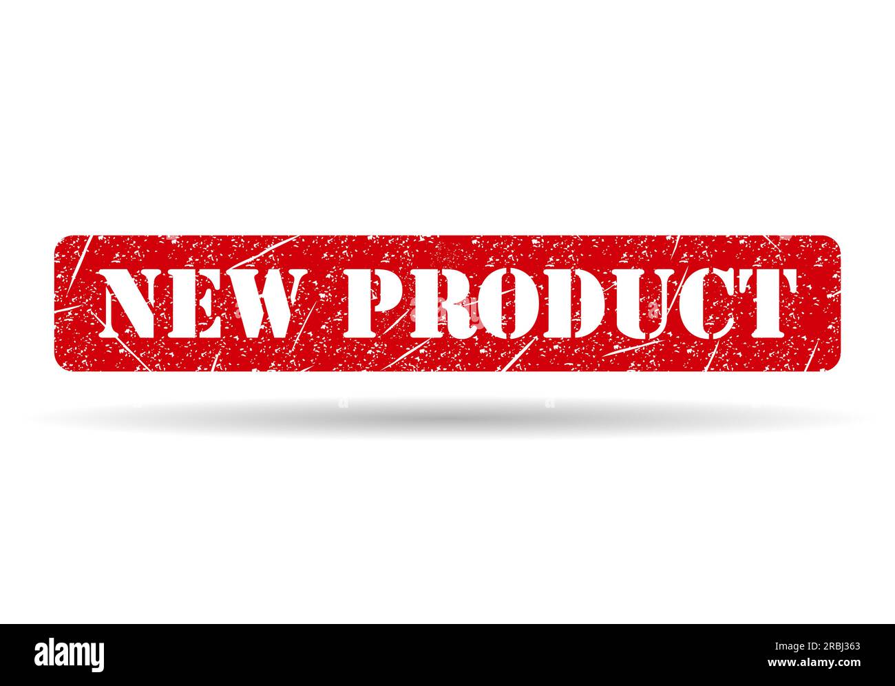 New product stamp symbol shadow, label sticker sign button, text banner ...