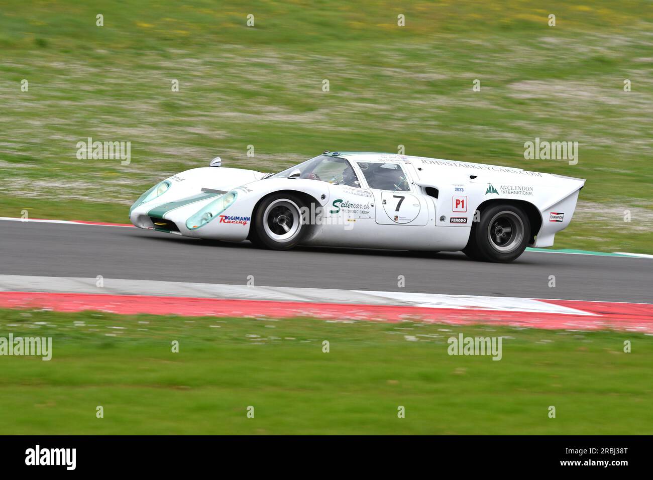 Scarperia, 2 April 2023: Lola T70 Mk III B year 1969 in action during ...