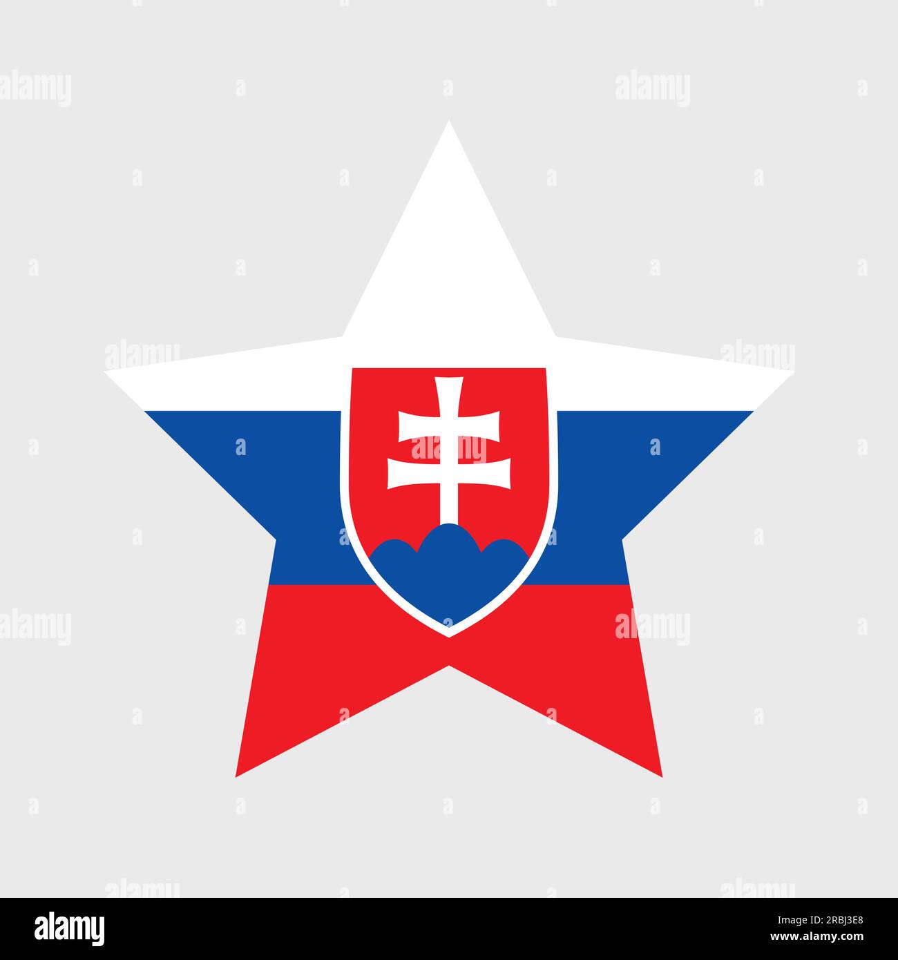 Slovakia flag vector icons set in the shape of heart, star, circle and ...