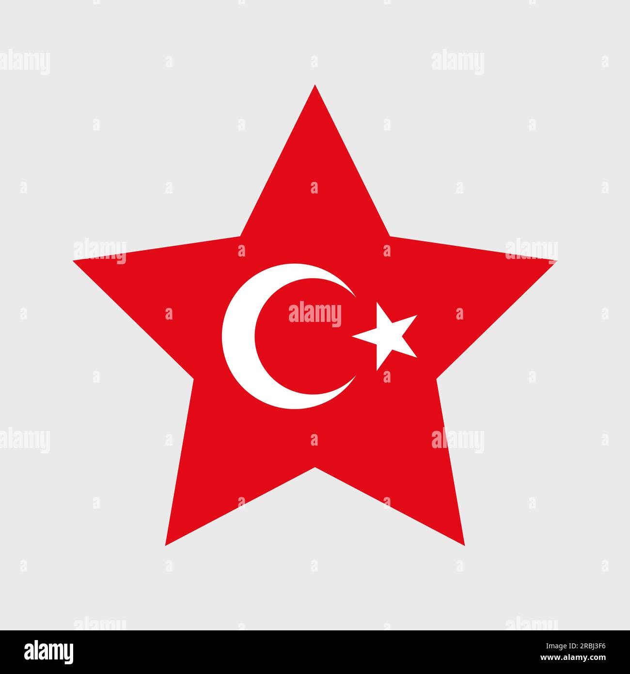Turkey flag vector icons set in the shape of heart, star, circle and ...