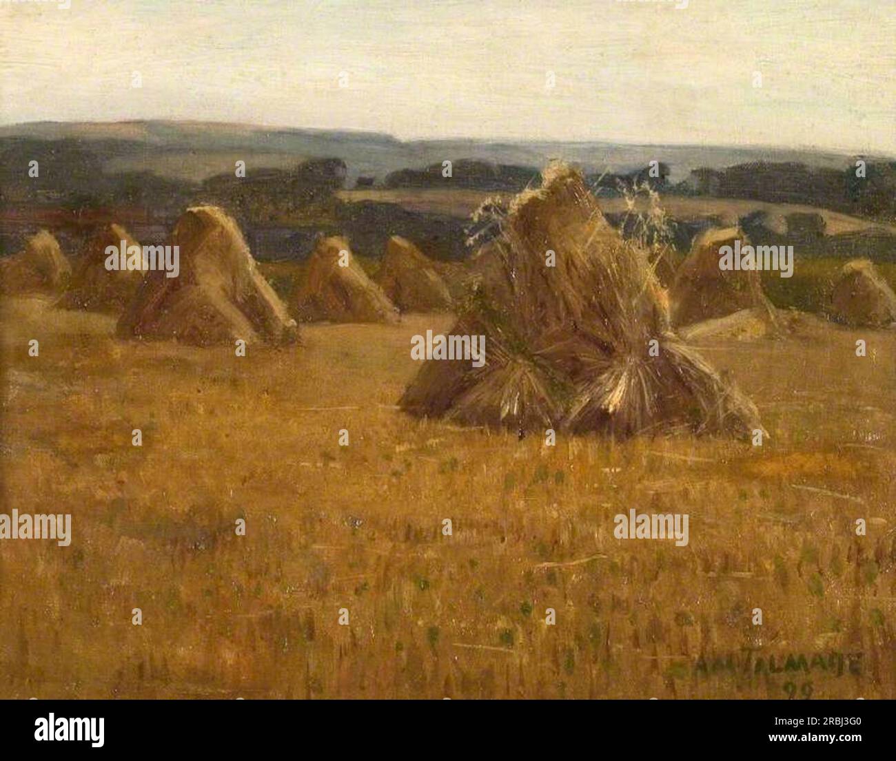 Corn Stacks 1908 by Algernon Talmage Stock Photo - Alamy