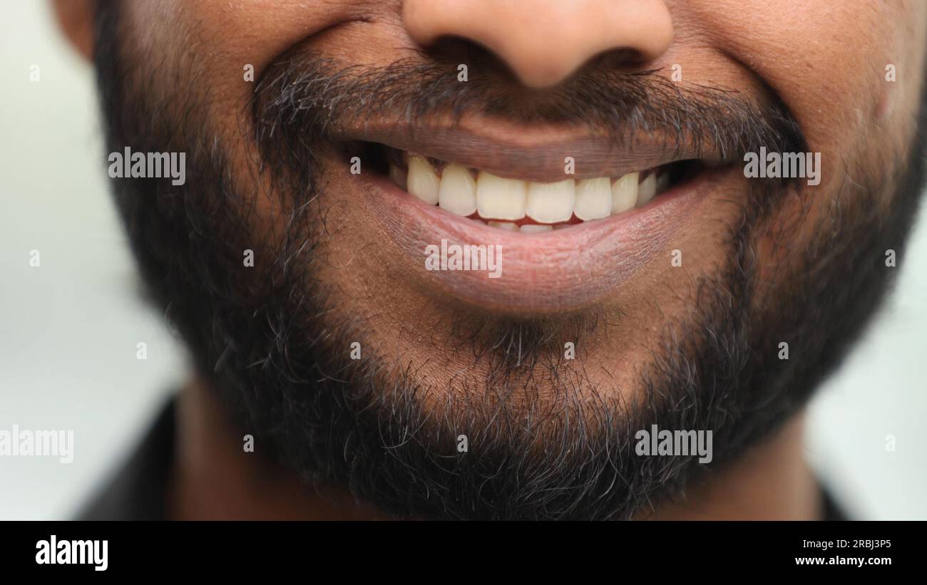 close up image of mans face focusing the lower portion Stock Photo - Alamy