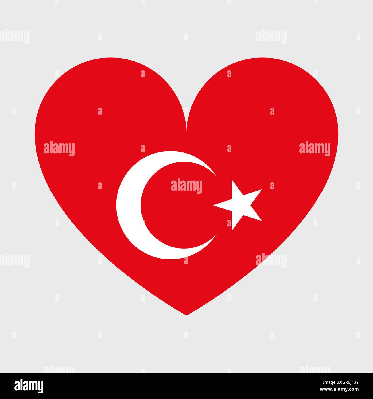 Turkey flag vector icons set in the shape of heart, star, circle and ...