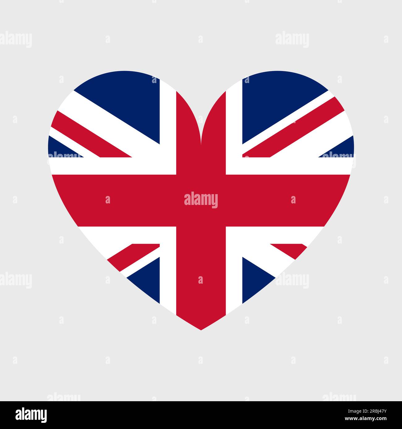 UK flag vector icons set in the shape of heart, star, circle and map ...