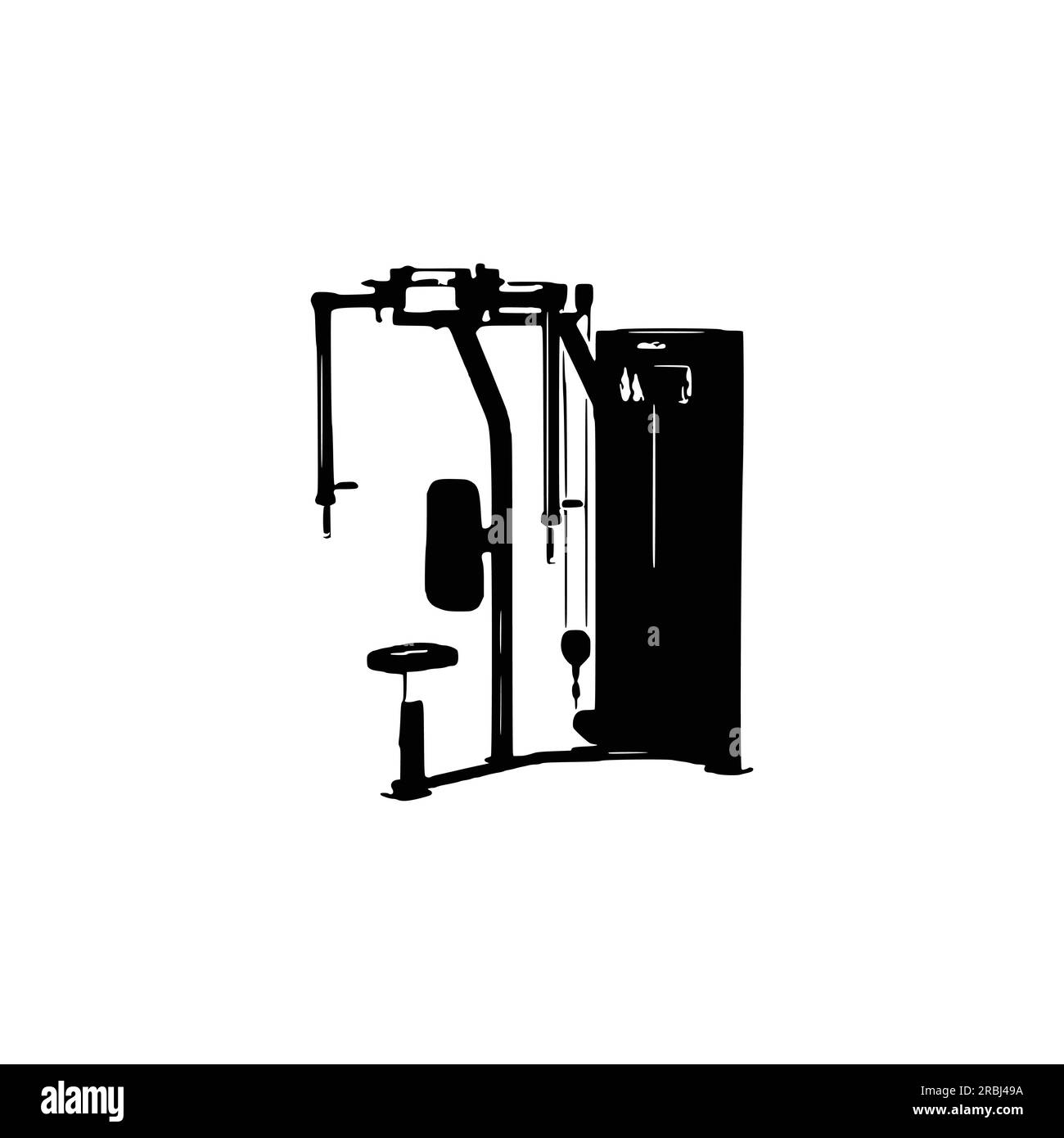 Chest press machine Stock Vector Images - Alamy