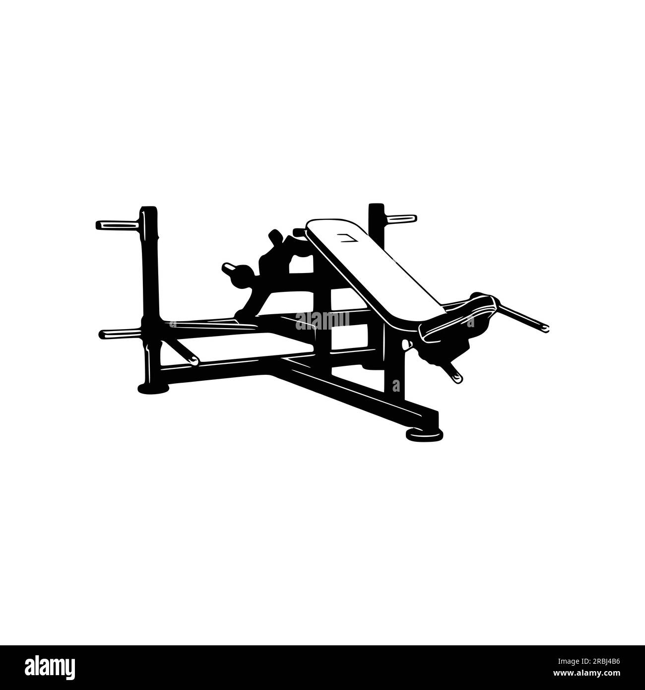 Chest press machine Stock Vector Images - Alamy