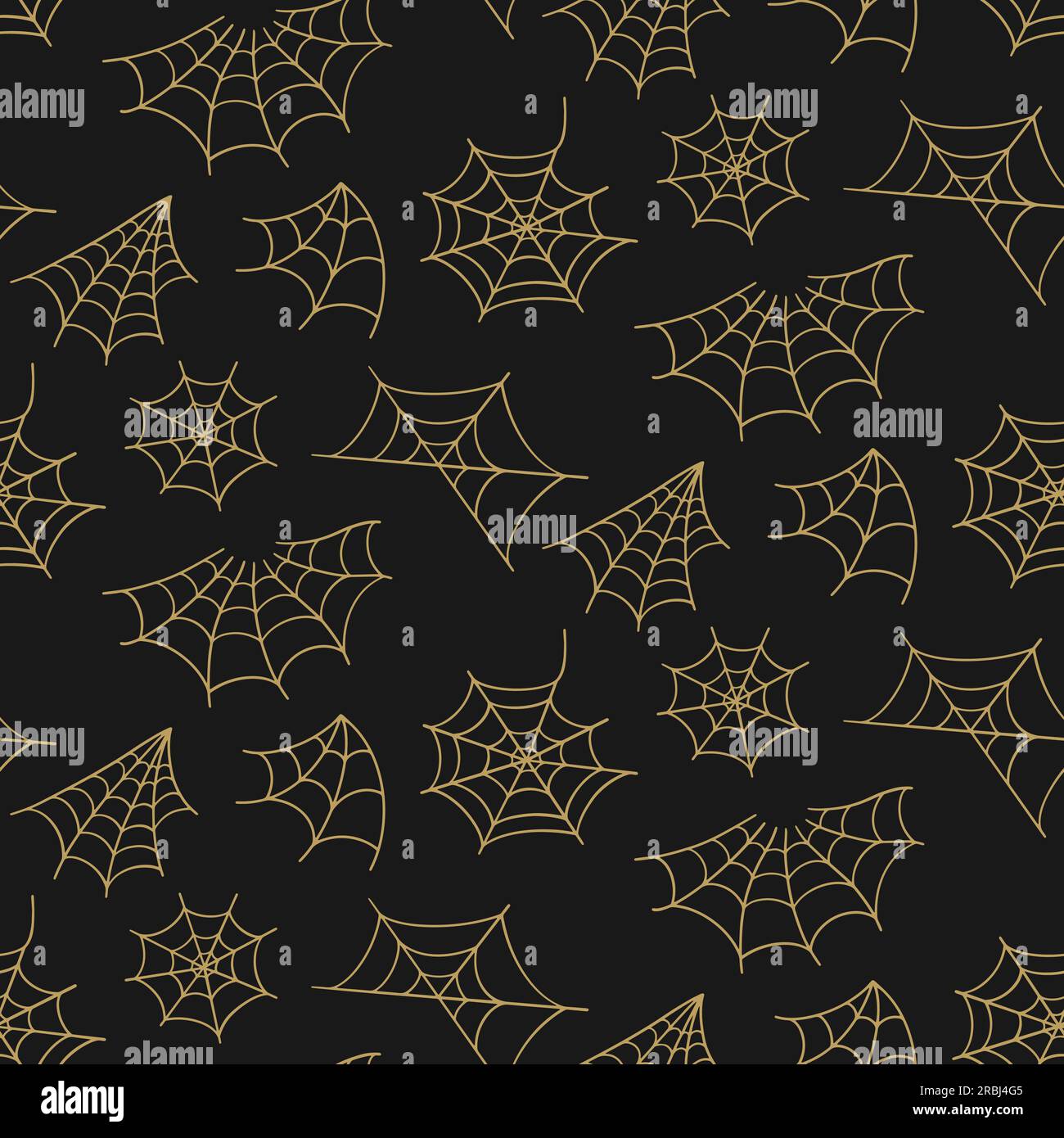 Spider Web Halloween Trap. Cobweb Seamless Pattern Stock Vector Image ...