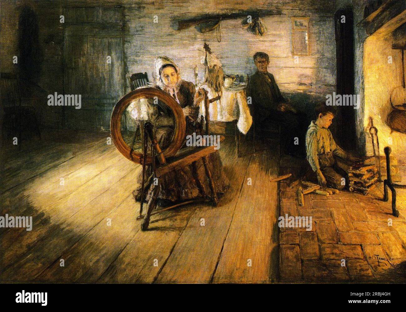 Spinning by Firelight - The Boyhood of George Washington Gray 1894 by ...