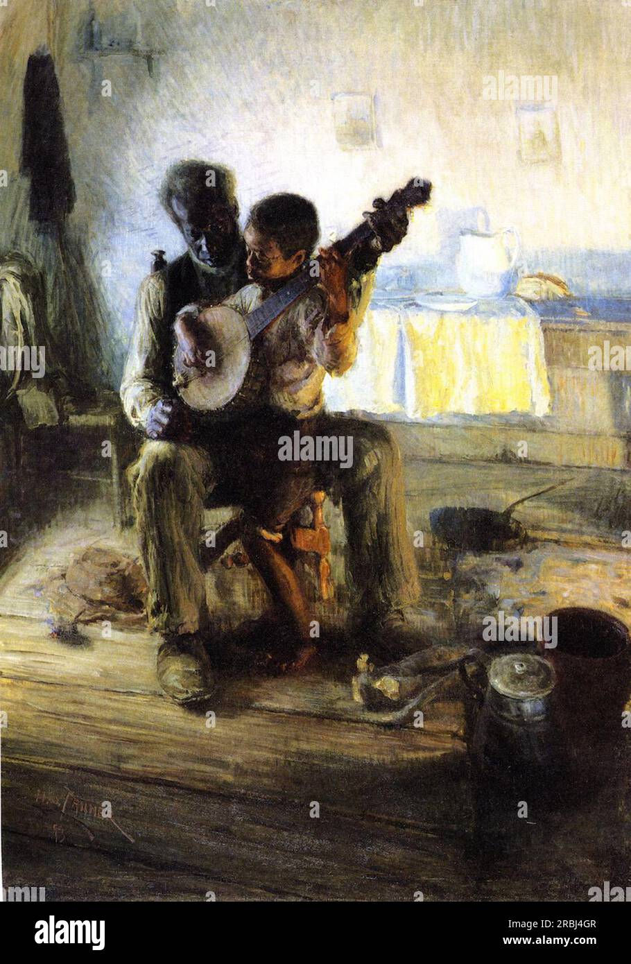 The Banjo Lesson 1893 by Henry Ossawa Tanner Stock Photo - Alamy
