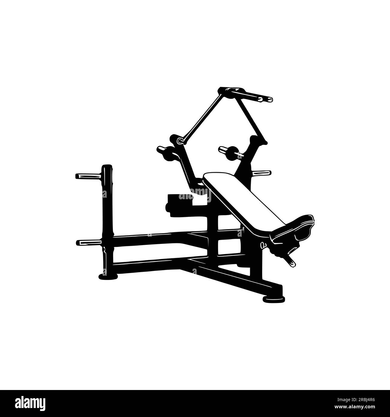Chest press machine Stock Vector Images - Alamy