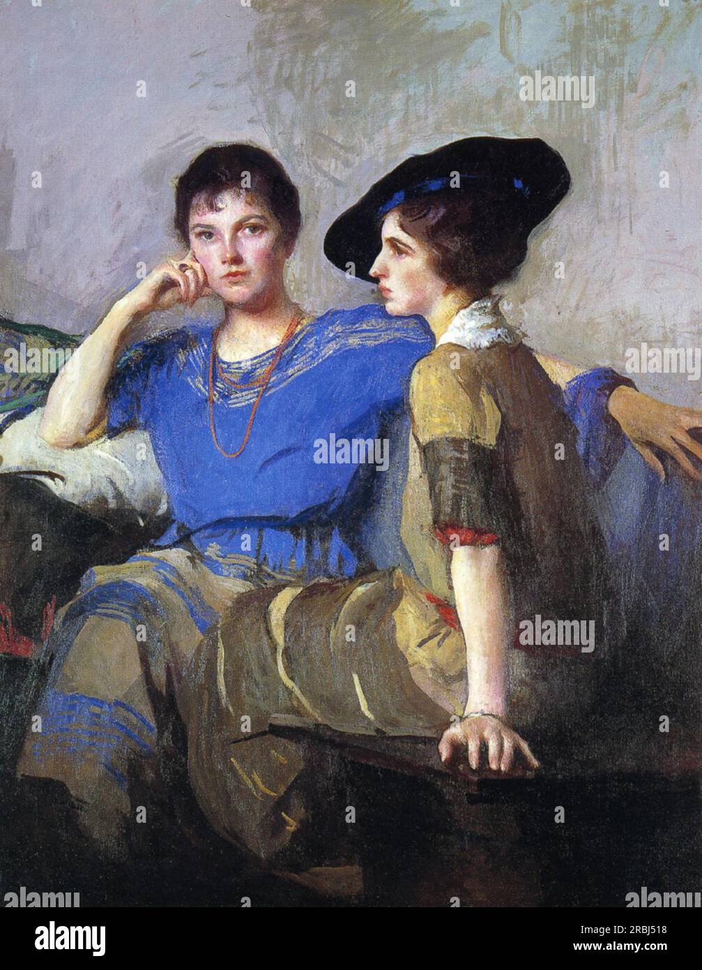 The Sisters 1921 by Edmund Charles Tarbell Stock Photo - Alamy