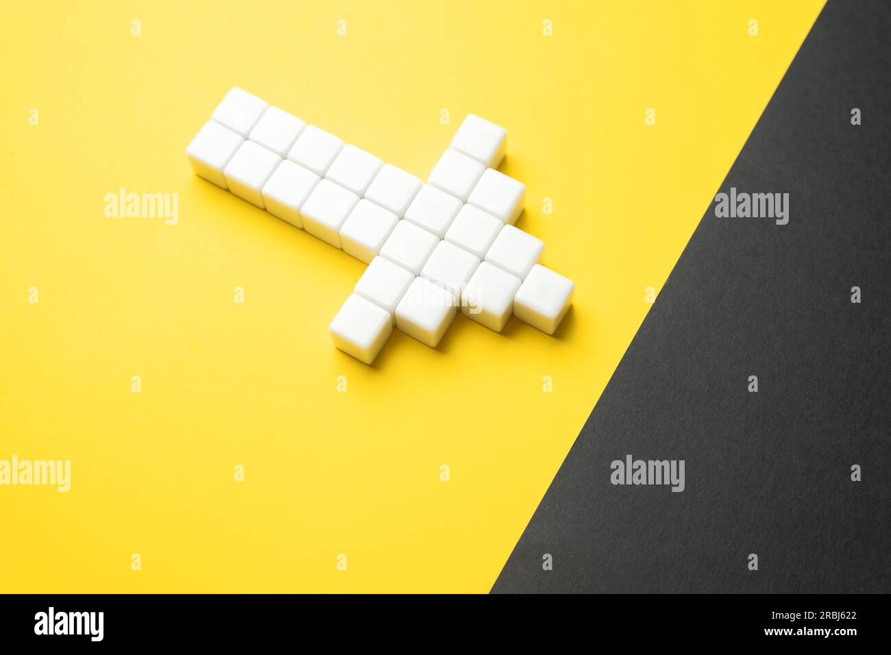 The arrow points to the dark side. Movement towards the target ...