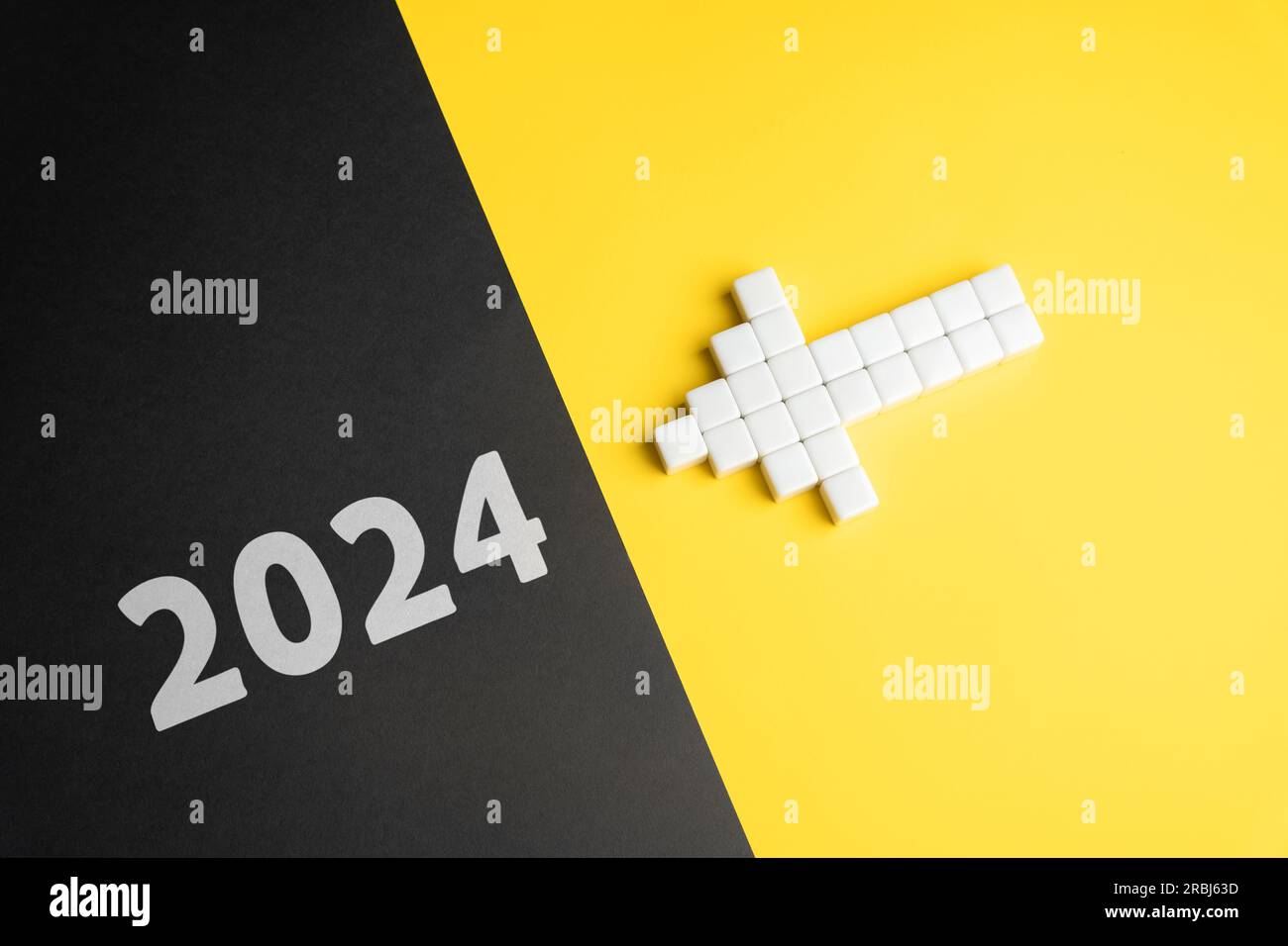 The arrow points to 2024. The beginning of a new year. Embracing new ...