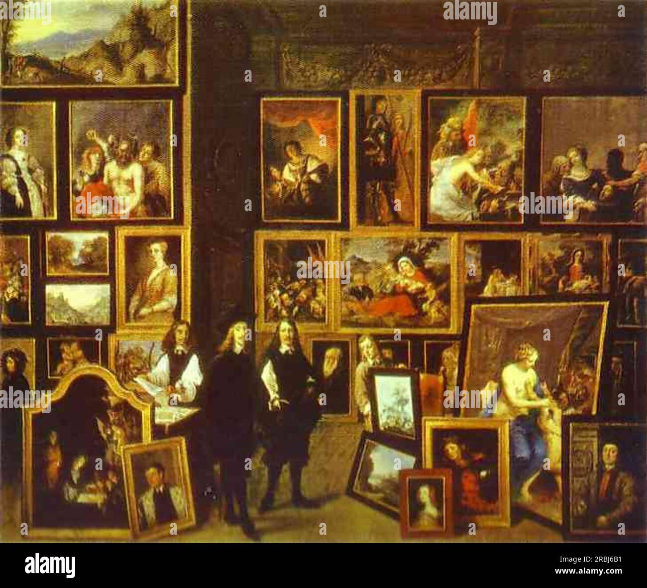 Archduke Leopold Wilhelm in his Picture Gallery, with the artist and ...