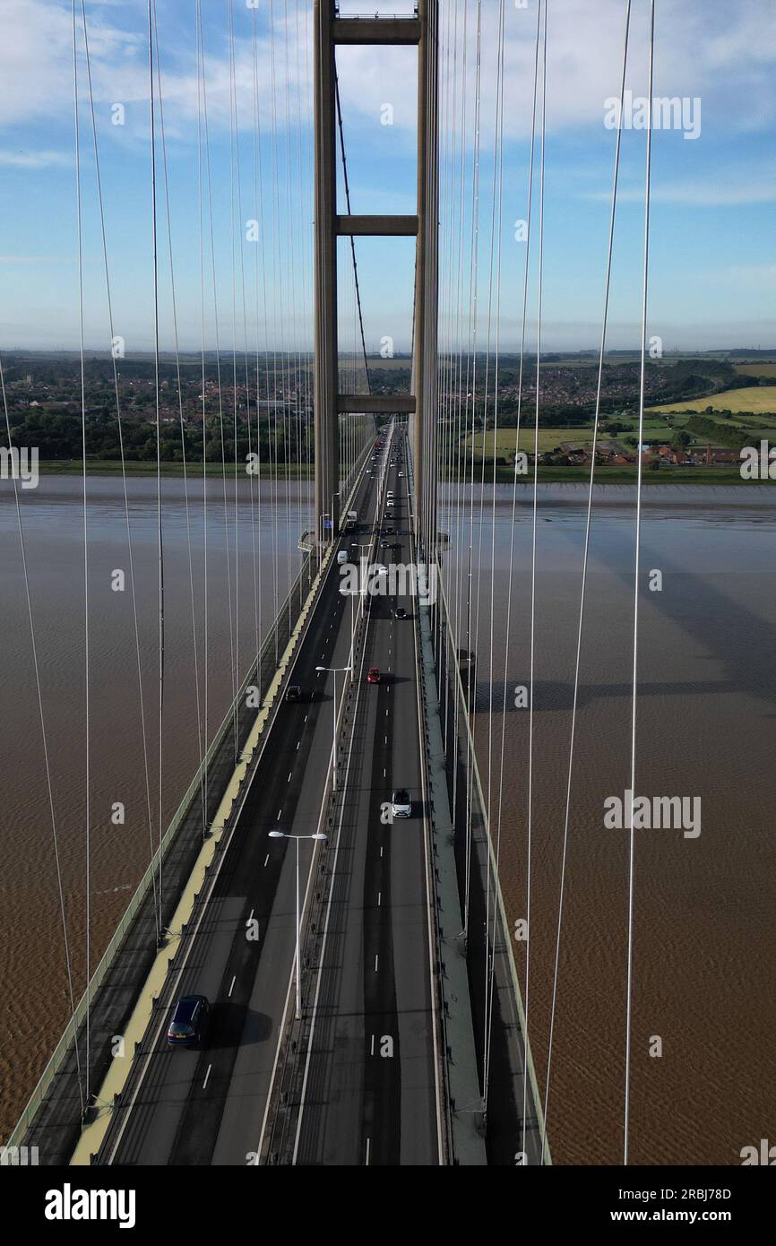 aerial view of Humber Bridge Stock Photo - Alamy