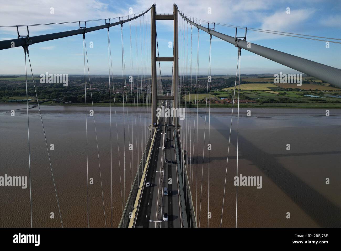 aerial view of Humber Bridge Stock Photo - Alamy