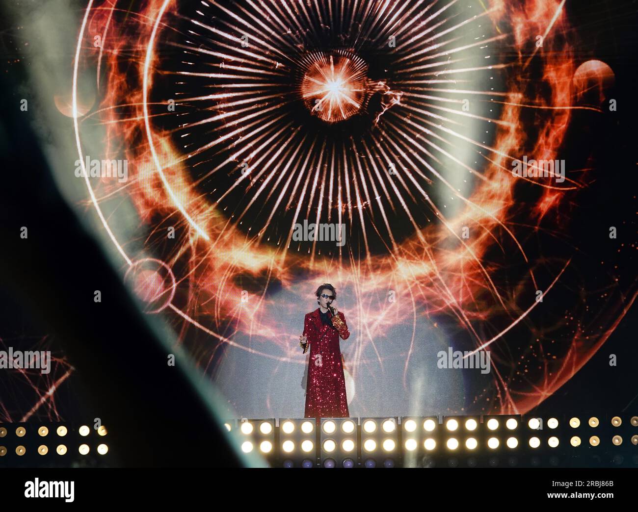 Taiwanese singer Terry Lin holds concert in Yichang City, central China ...