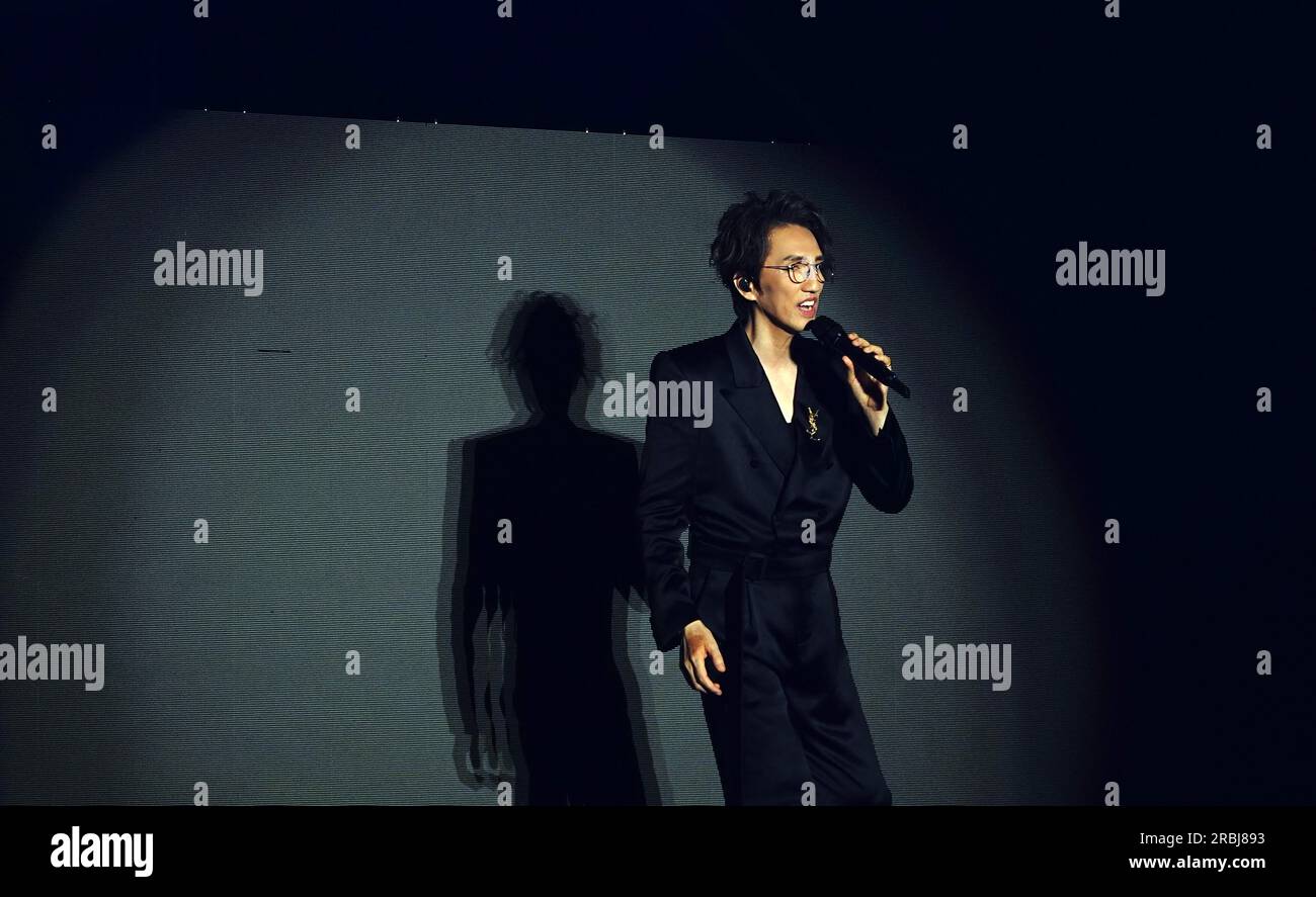 Taiwanese singer Terry Lin holds concert in Yichang City, central China ...
