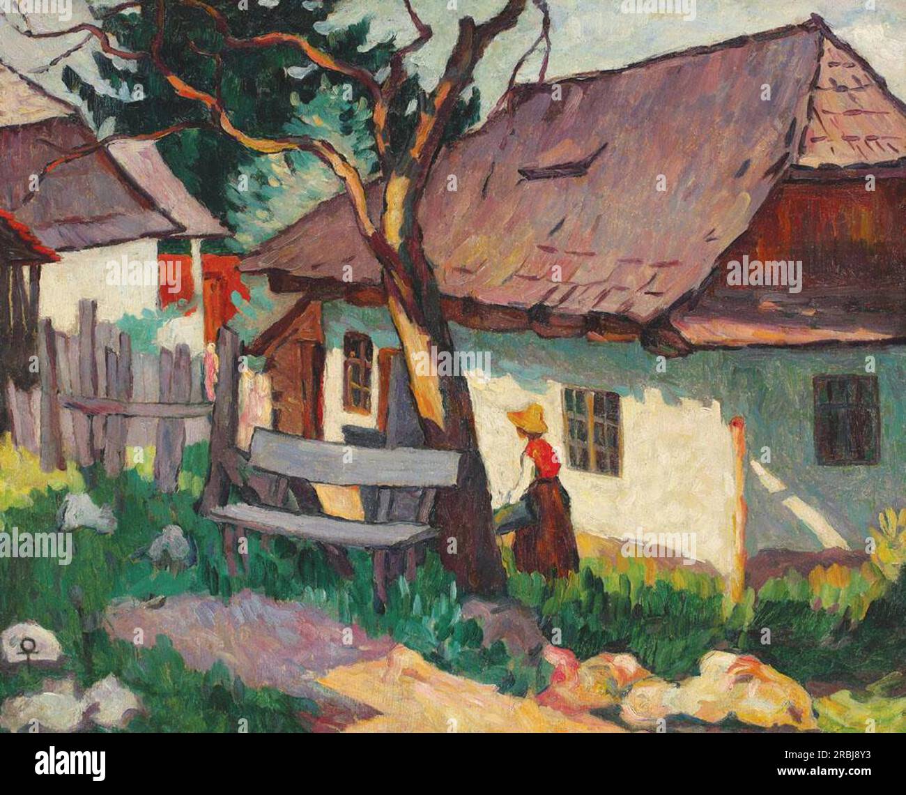 Houses in the Evening (Sun Effect) by Ion Theodorescu-Sion Stock Photo - Alamy