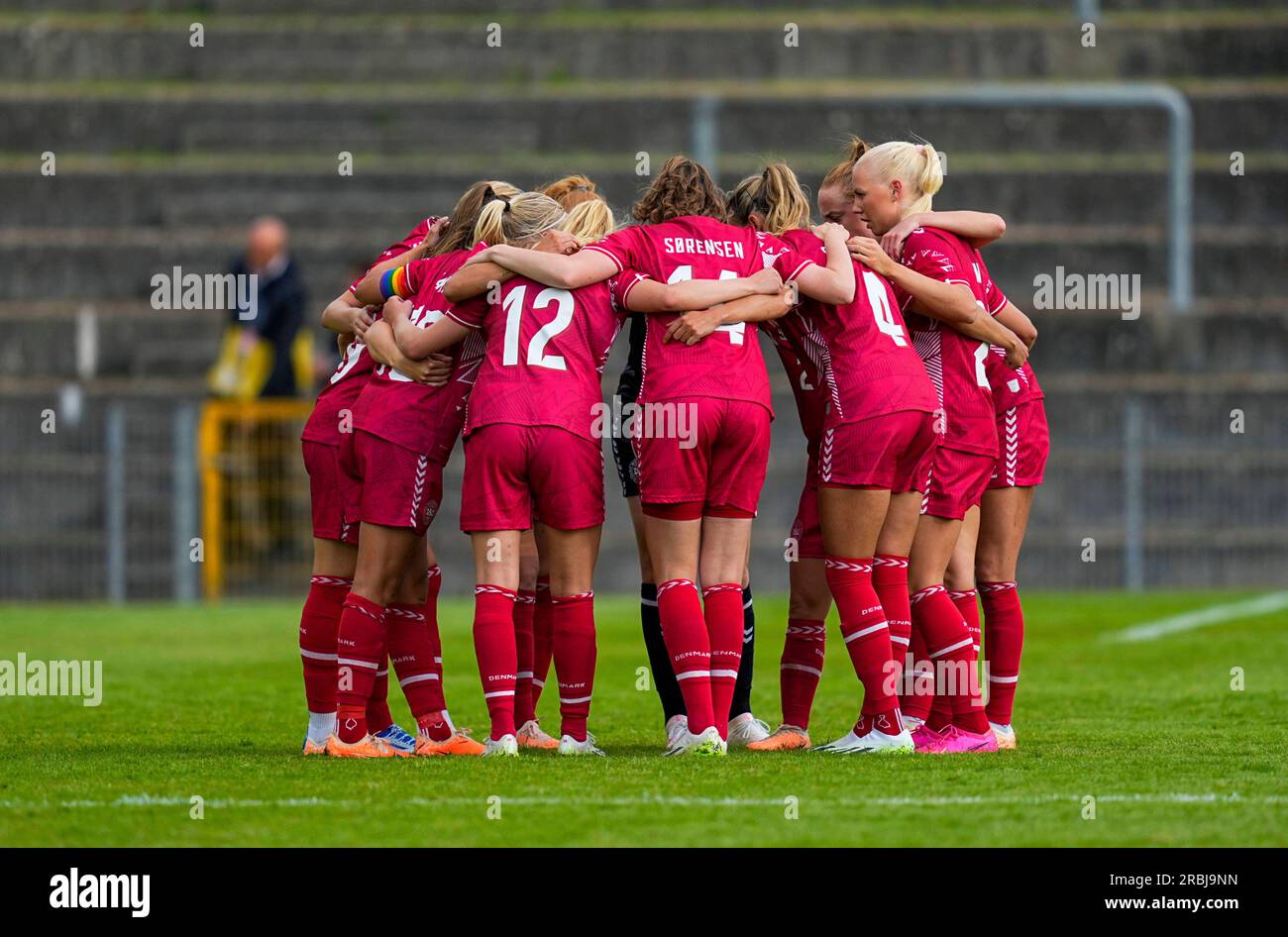 July 05 2023: . Danish team during a UEFA Womens Friendly game, Denmark ...