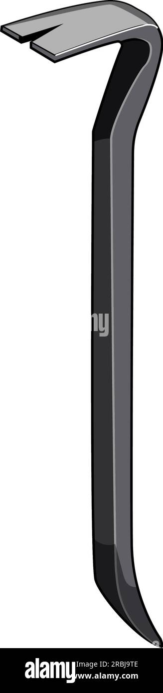 construction crowbar metal cartoon vector illustration Stock Vector ...
