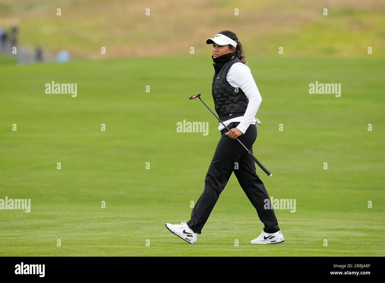 Amari Avery walks on the sixth green during the first round of the U.S ...