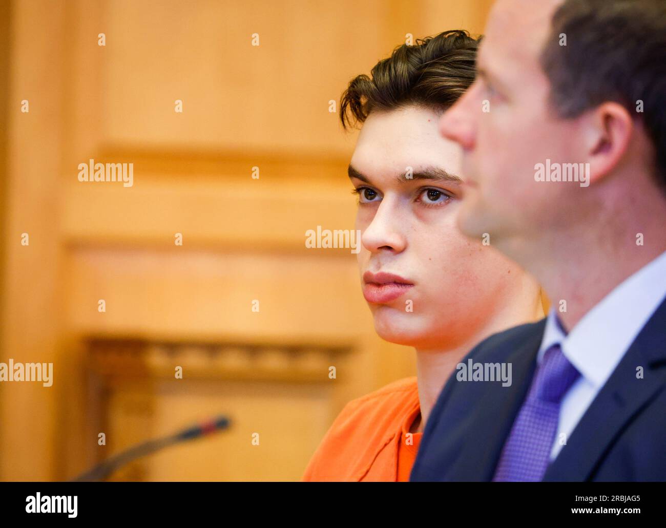 Willard Miller sits with his attorneys during his sentence hearing at ...