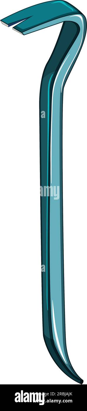 steel crowbar metal cartoon vector illustration Stock Vector Image ...